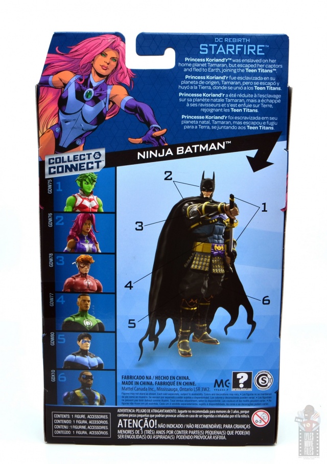 DC Multiverse Starfire figure review – Collect and Connect Ninja Batman ...